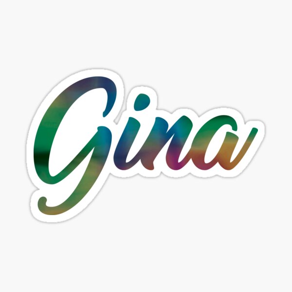 "Gina" Sticker for Sale by xRadicalRainbow | Redbubble