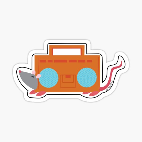 "Radio Rat" Sticker for Sale by Heya Taya | Redbubble