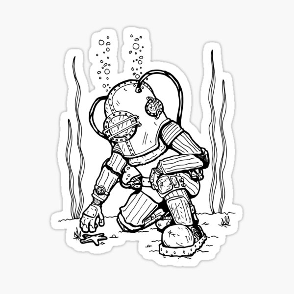 "Deep Sea Diver - Big Daddy" Sticker for Sale by deancoledesign | Redbubble