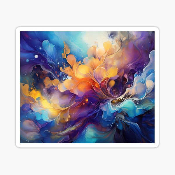 "Contemporary abstract art 3" Sticker by GRACIART-FR | Redbubble