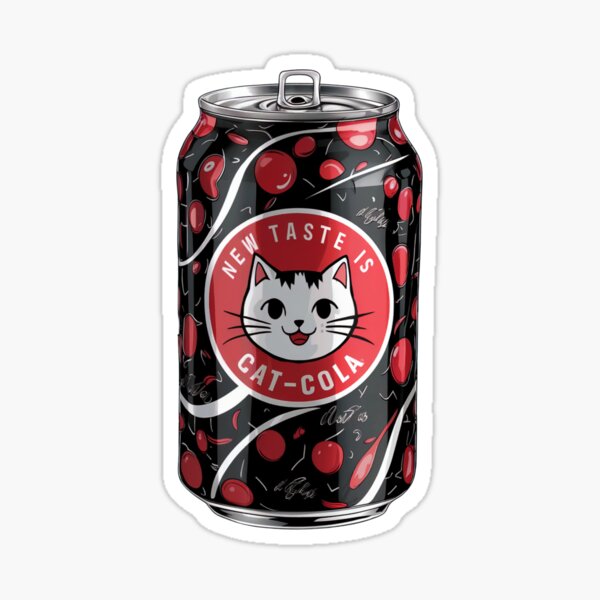 "Cat Cola, The soft drink for cats" Sticker for Sale by kateds14 | Redbubble