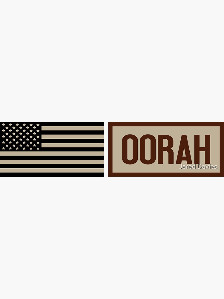 "Oorah (Flag)" Sticker for Sale by MilitaryCandA | Redbubble