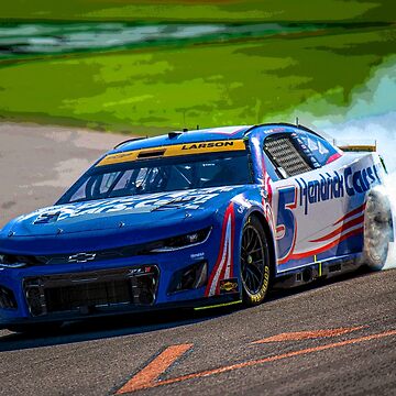 "Kyle Larson doing a burnout to celebrate abstract" Poster for Sale by ...