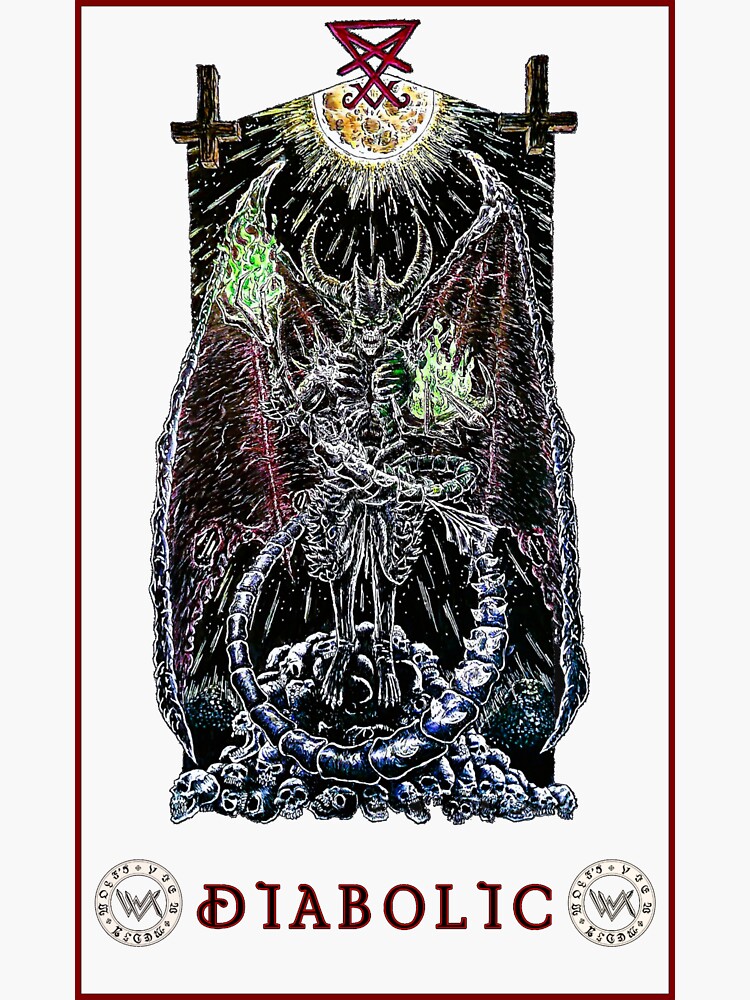 "Diabolic (colorized)" Sticker for Sale by WolfsViewMedia | Redbubble