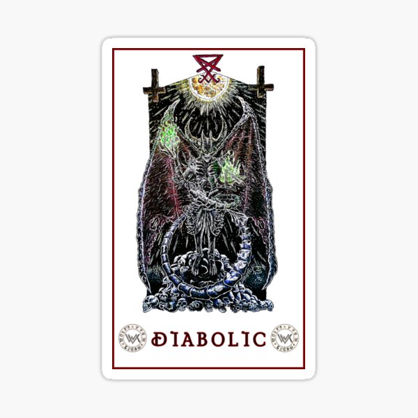 "Diabolic (colorized)" Sticker for Sale by WolfsViewMedia | Redbubble