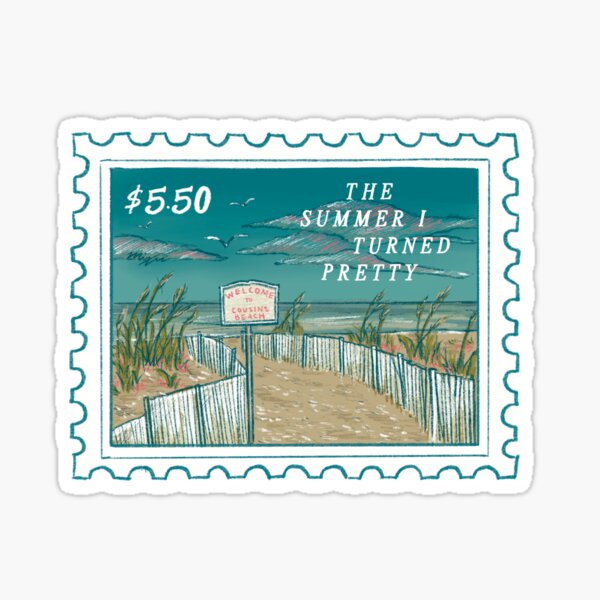 "Cousins Beach Stamp from The Summer I Turned Pretty" Sticker for Sale ...