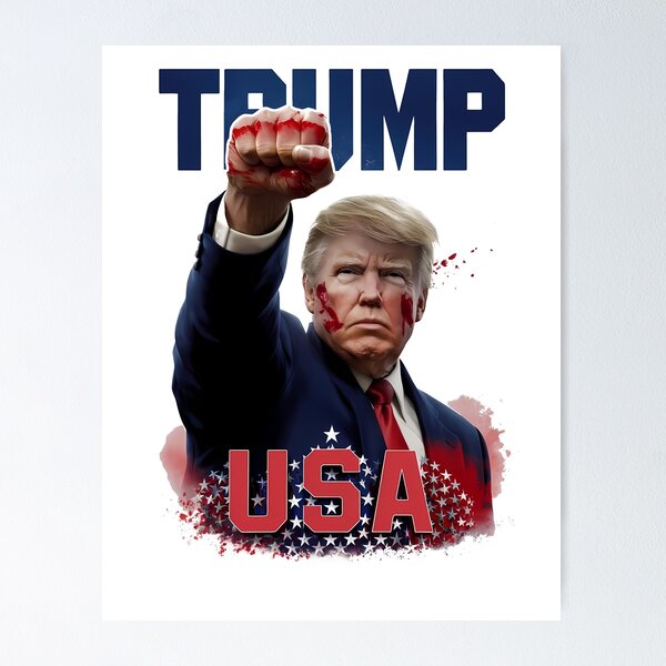 "Determined Donald Trump - Patriotic Power" Poster for Sale by ...