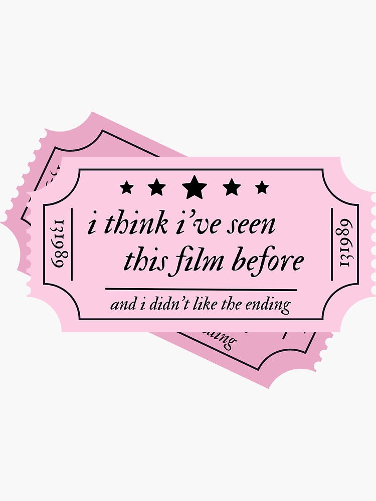 "Taylor Swift Exile Lyric Sticker Pink" Sticker for Sale by ...