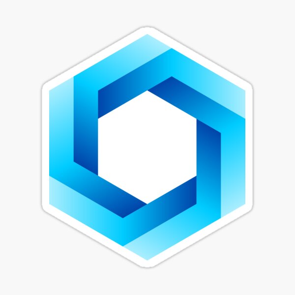 "Blue Gradient Hexagon Pattern Icon" Sticker by Mr-M00 | Redbubble
