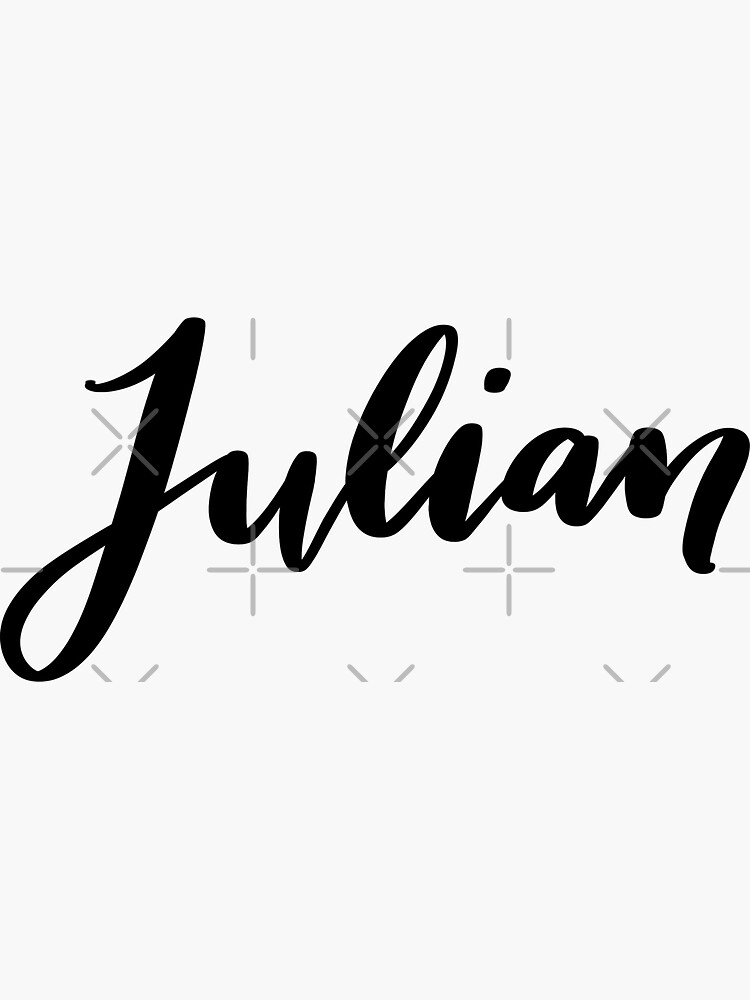 "Julian " Sticker for Sale by ellietography | Redbubble