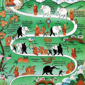 Póster for Sale con la obra «Domar la mente del elefante Camino budista ...