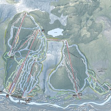 "Loon Mountain Resort Trail Map" Photographic Print for Sale by ...