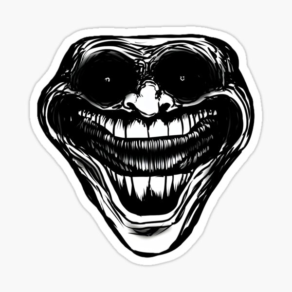 "sigma troll face " Sticker for Sale by Laktoze | Redbubble
