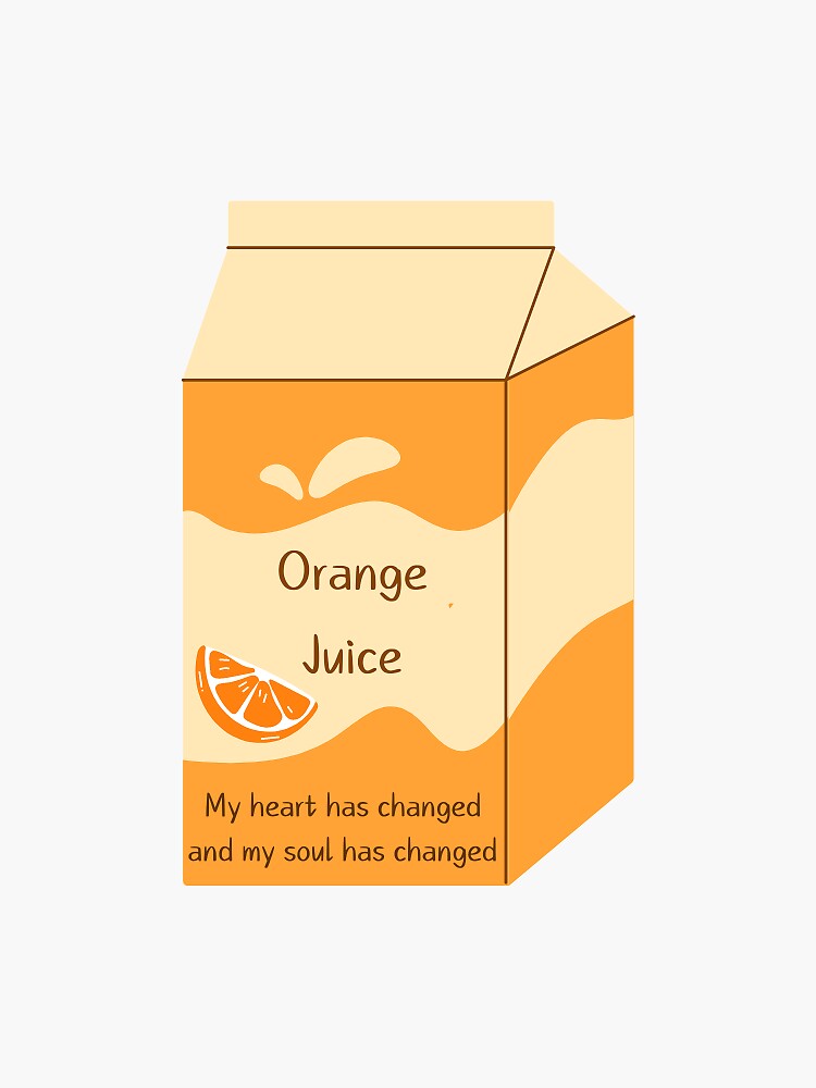 "Orange Juice" Sticker for Sale by amateurpigeon | Redbubble