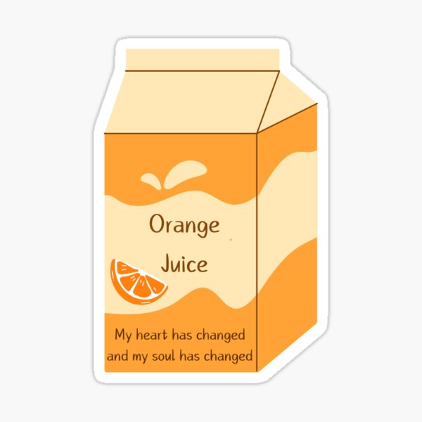 "Orange Juice" Sticker for Sale by amateurpigeon | Redbubble