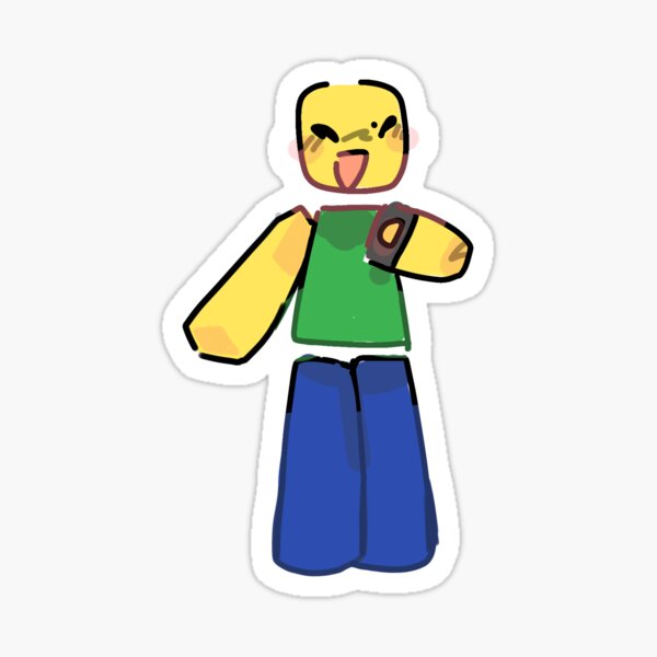 "roblox noob sticker" Sticker for Sale by Kisakat- | Redbubble