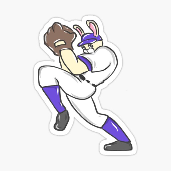 "Rabbit Baseball Brennball Softball Kickball Ballsport USA" Sticker for ...