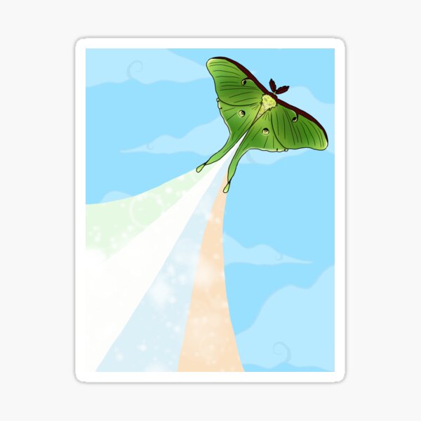 "Pride Luna Moth (Unlabeled Pride Flag)" Sticker for Sale by peachy ...