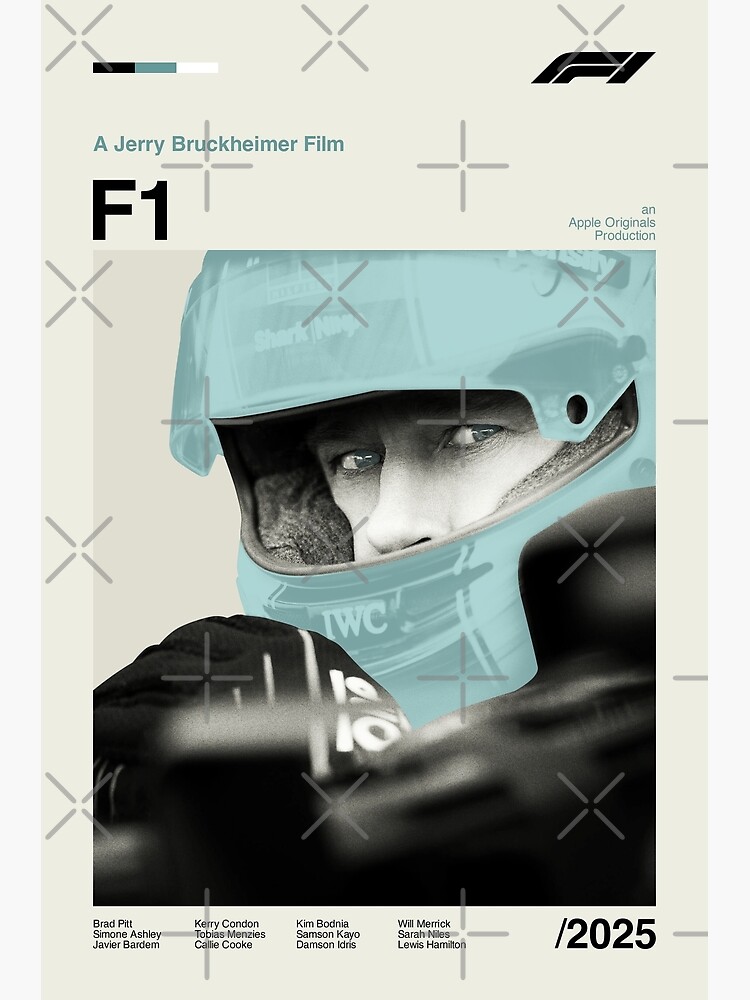 "F1 Movie Brad Pitt ApexGP Modern Mid Century Poster" Poster for Sale by TheArmorsmith | Redbubble