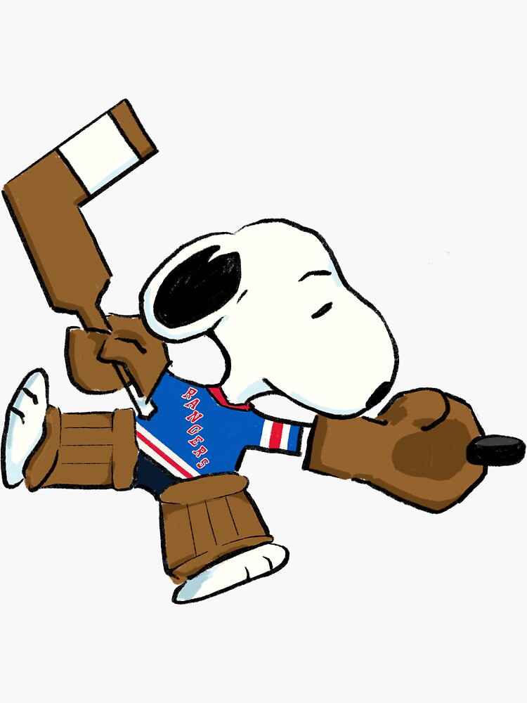 "snoopy new york rangers" Sticker for Sale by notbelovd | Redbubble
