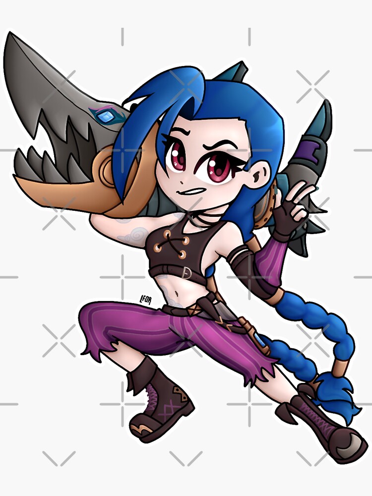 "JINX ARCANE" Sticker by JOSHUA-ART | Redbubble