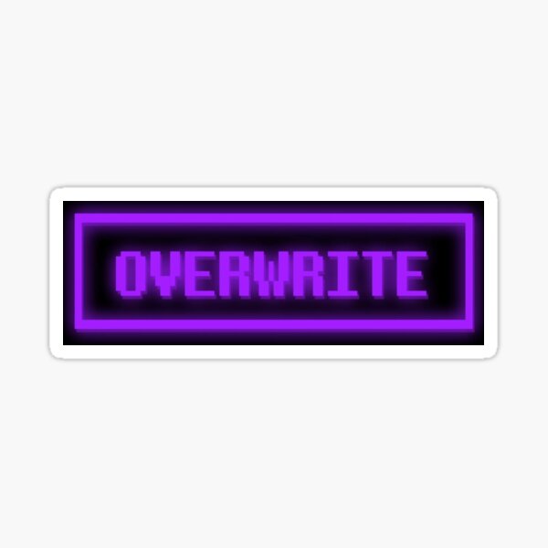 "OVERWRITE - Xtale Underverse Text Box Button" Sticker for Sale by godscourtjester | Redbubble