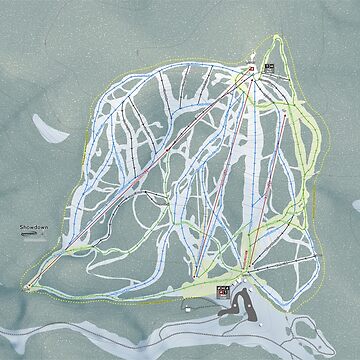 "Showdown Resort Trail Map" Sticker for Sale by mapsynergy | Redbubble