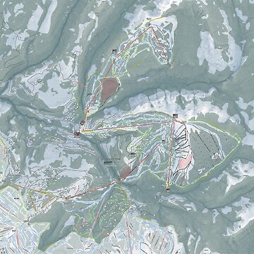 "Yellowstone Club Resort Trail Map" Sticker for Sale by mapsynergy ...