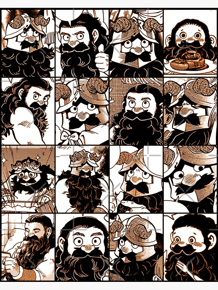 "Senshi - Dungeon meshi Manga Panel collage" Poster for Sale by ...