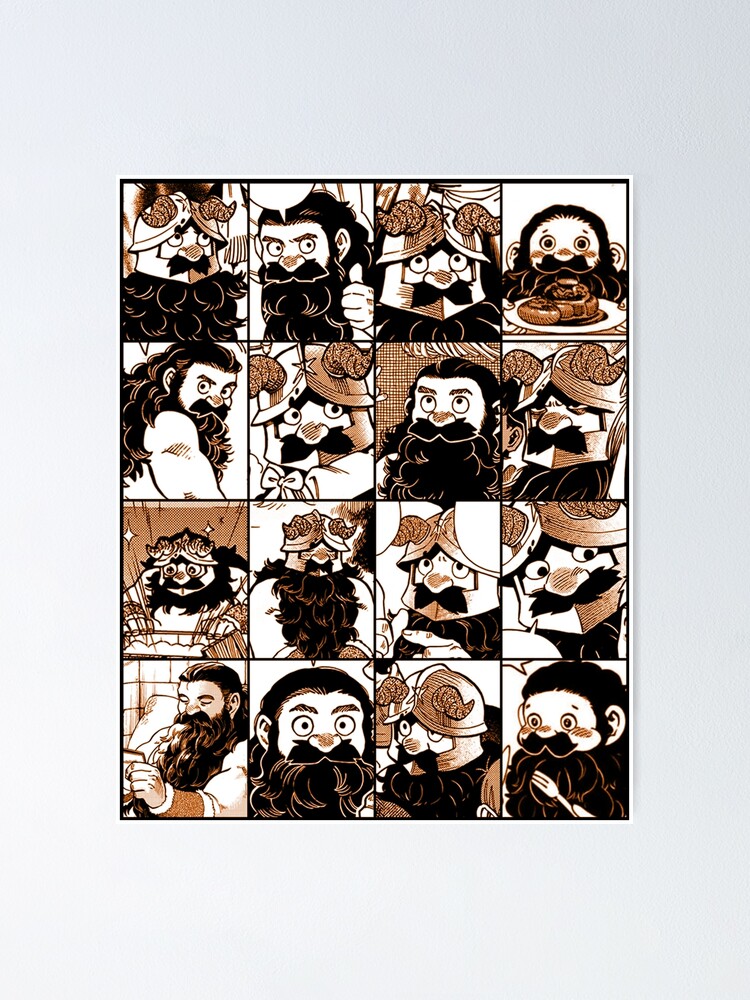 "Senshi - Dungeon meshi Manga Panel collage" Poster for Sale by ...