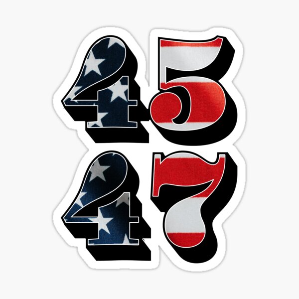 "Patriotic Numbers: 45 and 47" Sticker for Sale by Teresa Pulcini ...