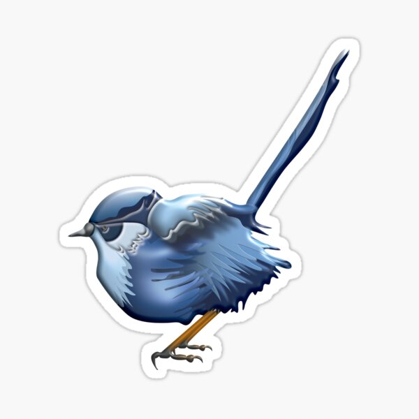 "Blue wren" Sticker for Sale by jodjas | Redbubble