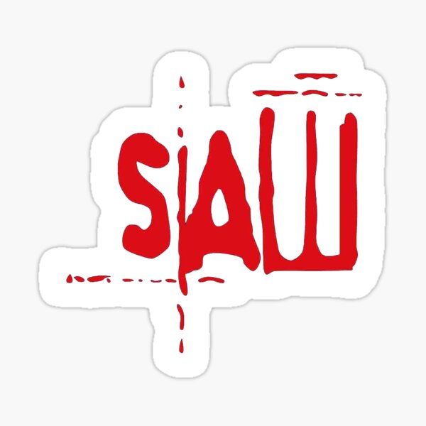 "Saw Logo" Sticker for Sale by aubreyelise17 | Redbubble