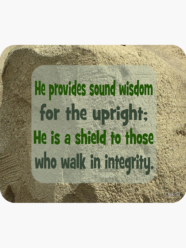 "God's promise to those who walk in integrity. Special Quote" Sticker ...