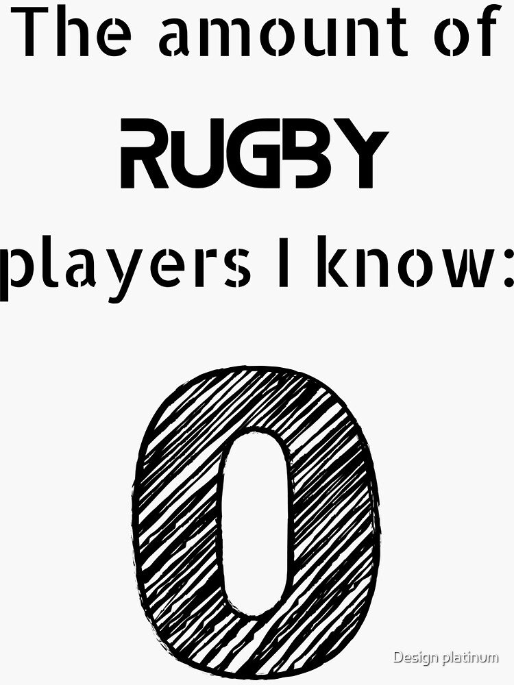 "Sport - Rugby meme troll joke" Sticker for Sale by Design platinum ...