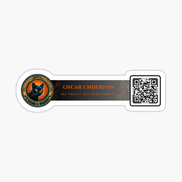 "Oscar Underpaw Qr Code Logo" Sticker for Sale by Oscarunderpaw | Redbubble