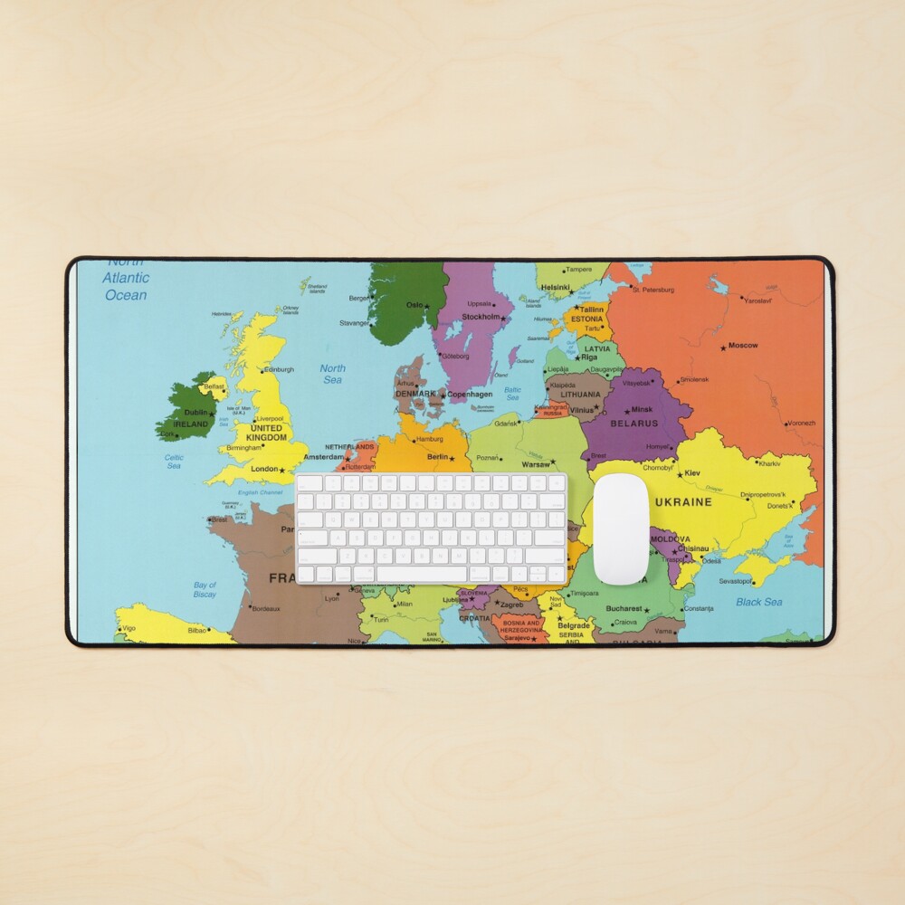 "Digital Modern Map of Europe Printable Download. Large Europe Map Digital. PRINTABLE Map. High ...