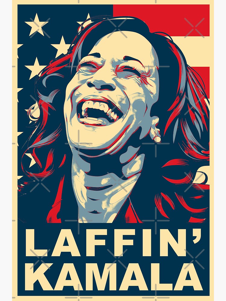 "Laffin' Kamala Harris Joe Biden Sleepy Joe 2024 " Sticker for Sale by ...