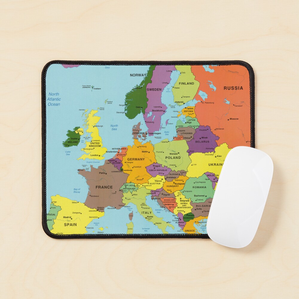 "Digital Modern Map of Europe Printable Download. Large Europe Map Digital. PRINTABLE Map. High ...