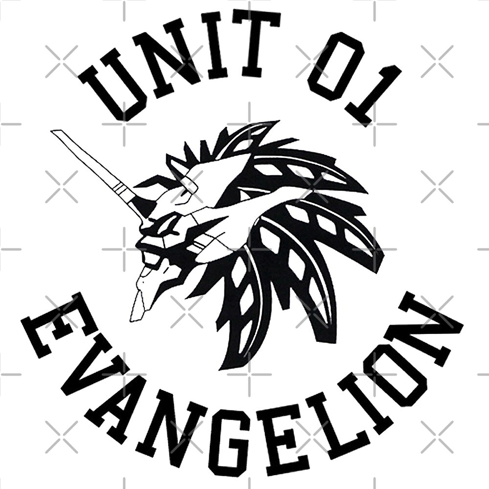"Evangelion Unit 01 Emblem Logo - Black" by willyumkdot | Redbubble