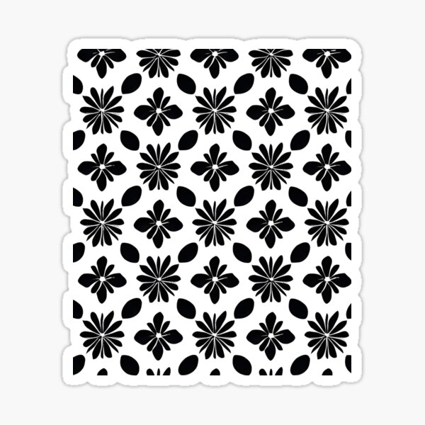 "Black Aesthetic Botanical Flowers" Sticker for Sale by Liza36designs ...