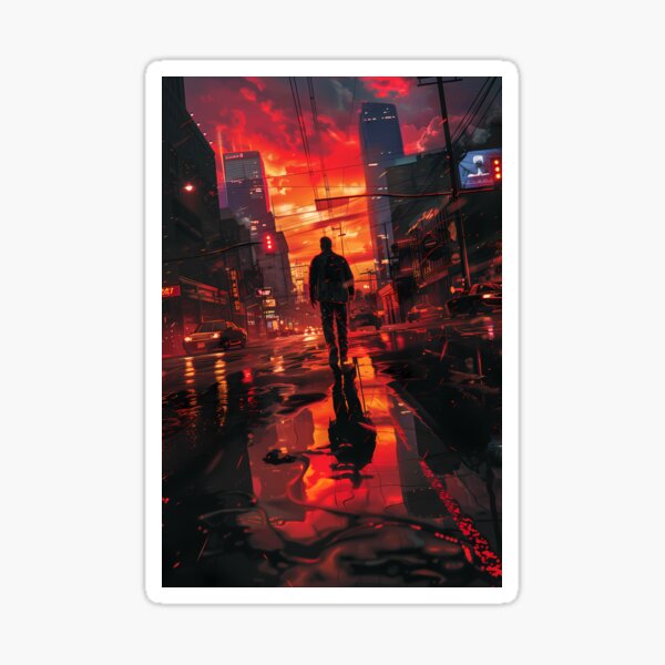 "Welcome to the city" Sticker by MidArtForge | Redbubble