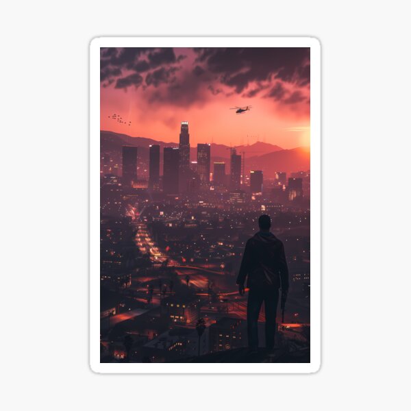 "Welcome to the city" Sticker by MidArtForge | Redbubble