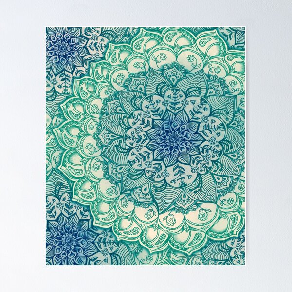 "Emerald Doodle" Poster for Sale by micklyn | Redbubble