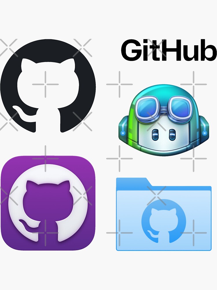 "Github Copilot Pack" Sticker for Sale by Lachlandiaz | Redbubble