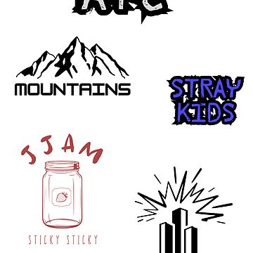 "Stray Kids ATE " Sticker for Sale by MintMochaMatcha | Redbubble