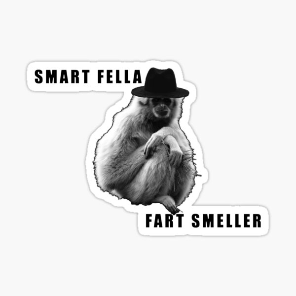 "Smart fella?? Fart smeller. " Sticker for Sale by fartnitefest | Redbubble