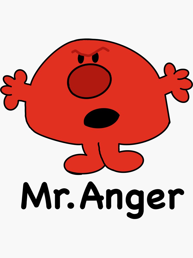 "Mr. Anger -inside out 2" Sticker for Sale by xoxodesignsxoxo | Redbubble