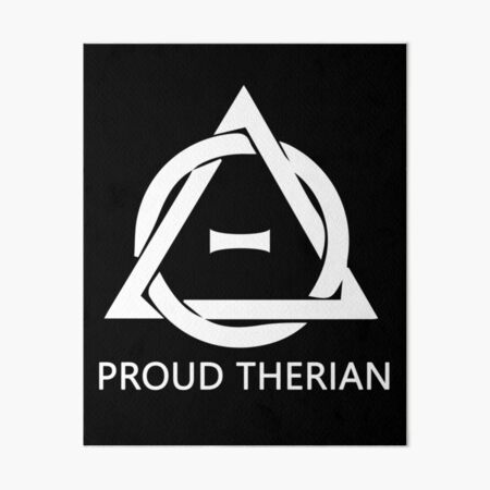 "Theta-Delta Therian Symbol Therianthropy WHITE "PROUD THERIAN"" Art ...