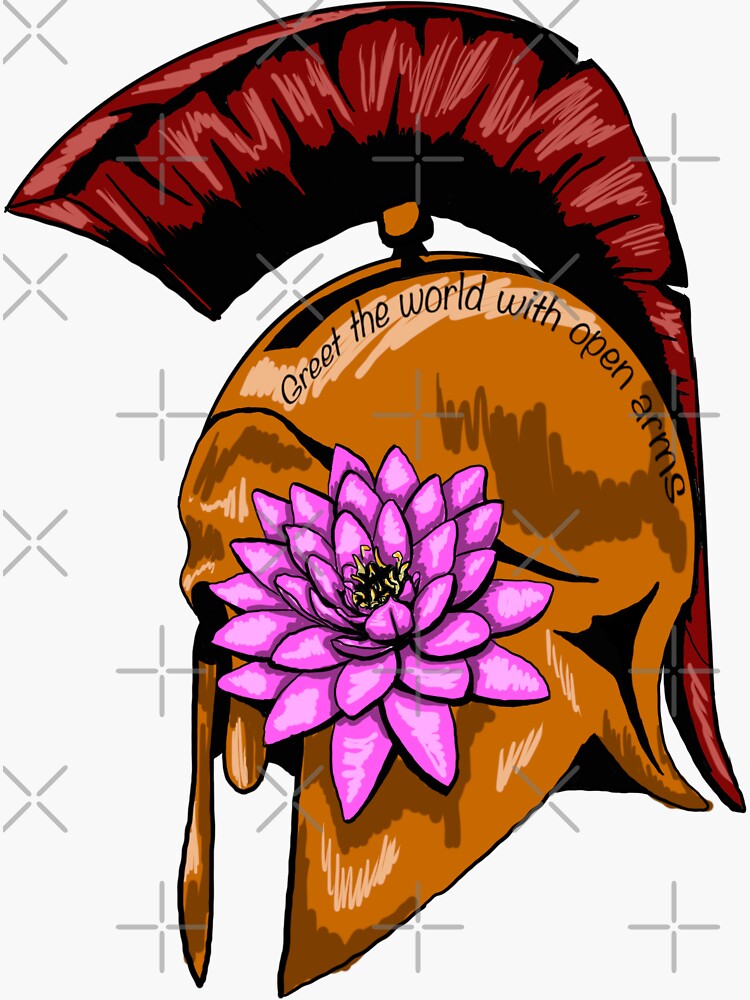 "Greet the world with open arms" Sticker for Sale by SqueakeeBee ...